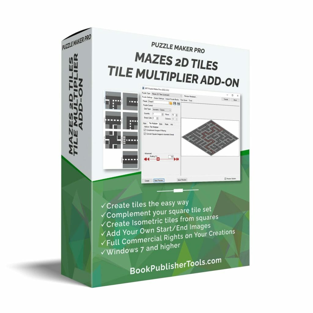 Puzzle Maker Pro - Mazes 2D Tiles - BookPublisherTools