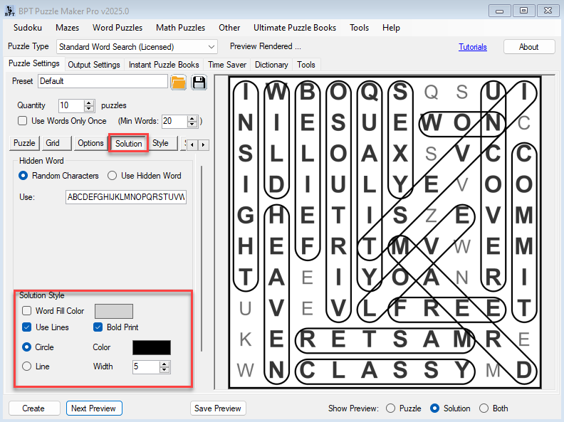 Getting Started with Standard Word Search