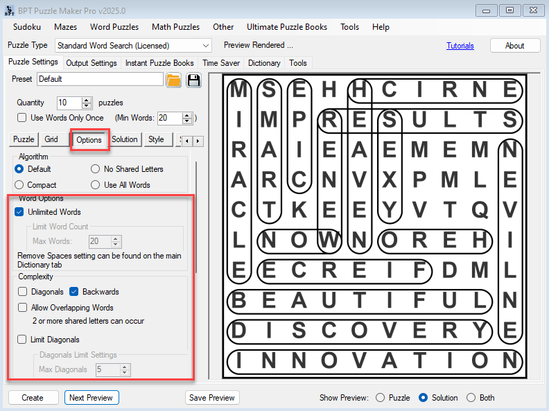 Getting Started with Standard Word Search