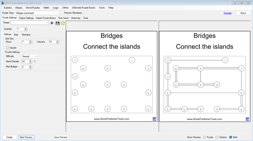Styling and Branding Bridges Puzzles | Customize Puzzle Maker Pro Bridges