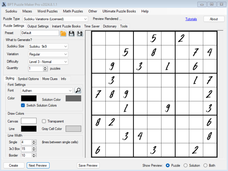 Puzzle Maker Pro - Sudoku 9x9 Creative | BookPublisherTools