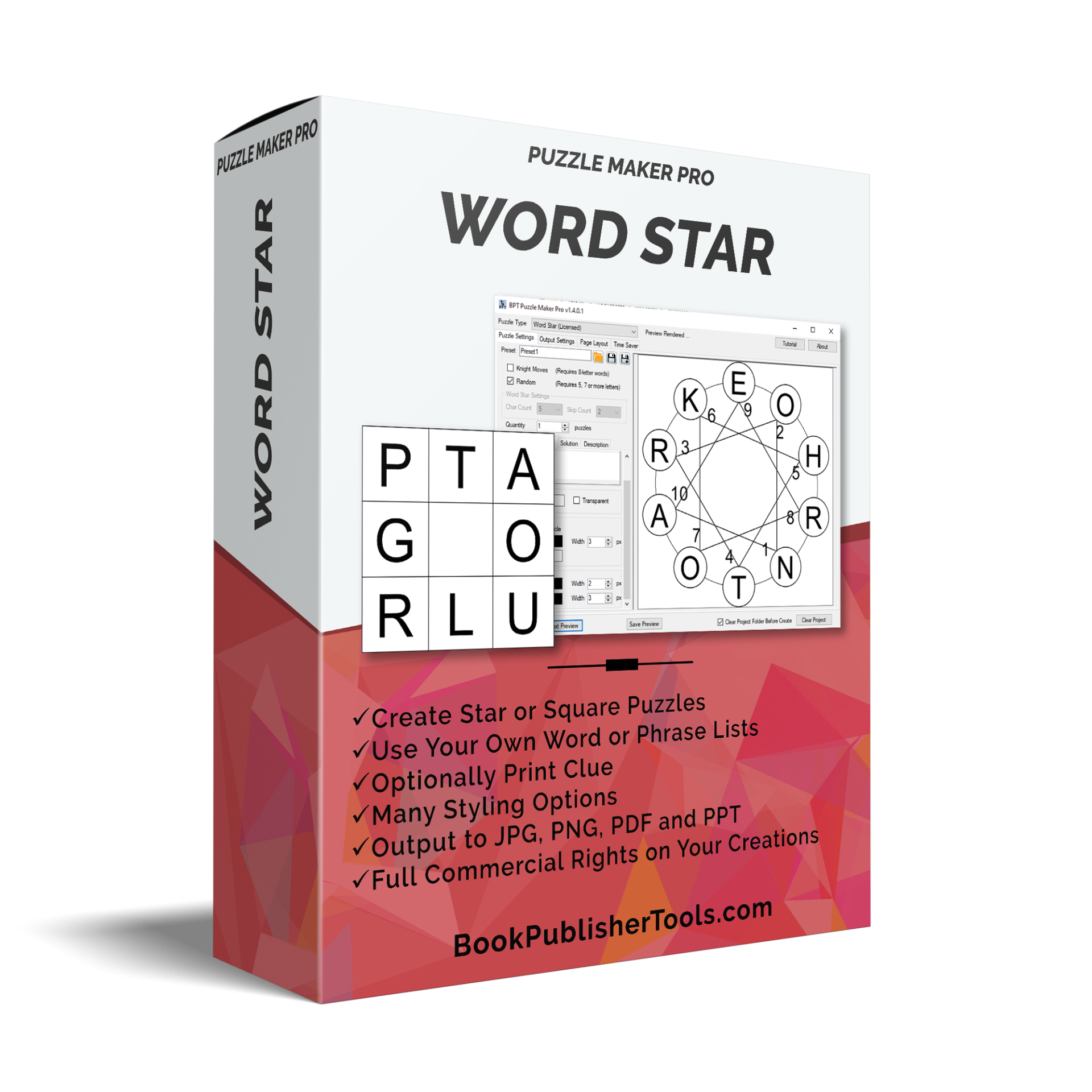 Puzzle Maker Pro - Word Star - BookPublisherTools
