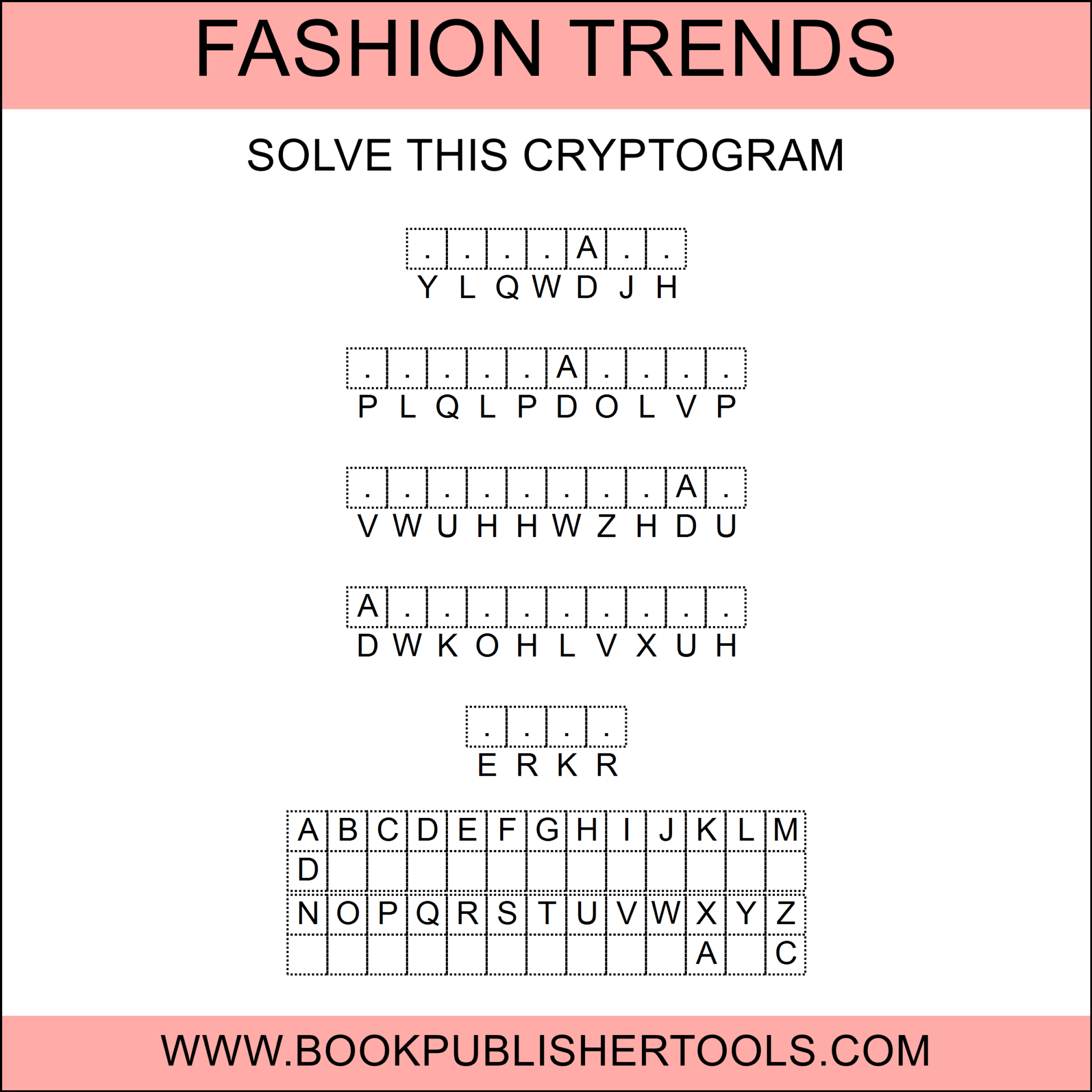 Puzzle Maker Pro - Easy Cryptograms | BookPublisherTools