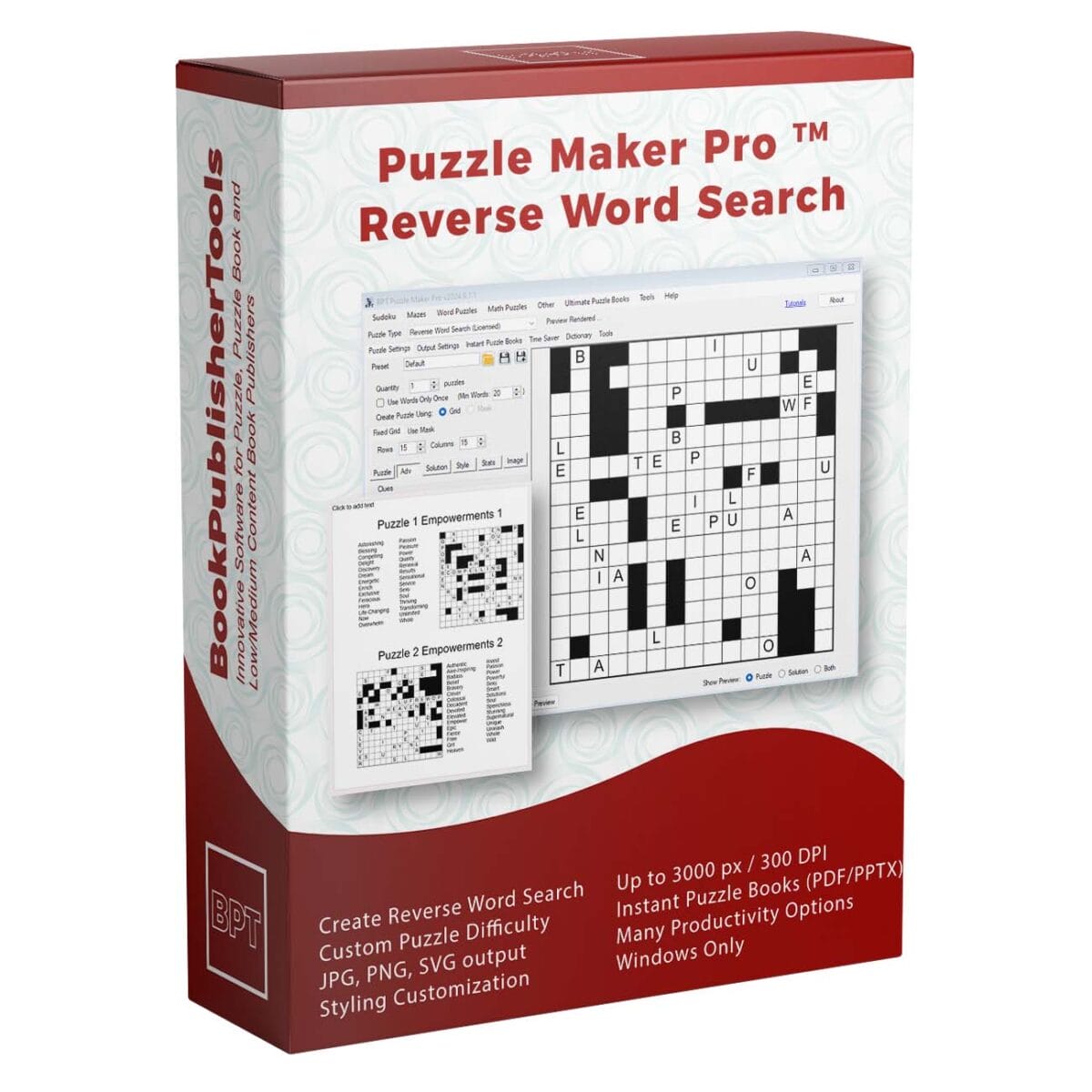 Puzzle Maker Pro - Reverse Word Search | BookPublisherTools