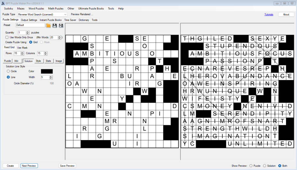Puzzle Maker Pro - Reverse Word Search | BookPublisherTools