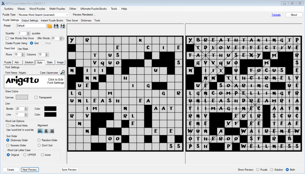 Puzzle Maker Pro - Reverse Word Search | BookPublisherTools