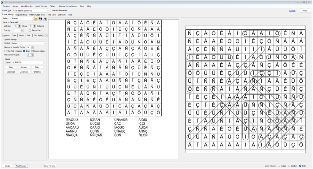 Puzzle Maker Pro - Letter Code Search | BookPublisherTools