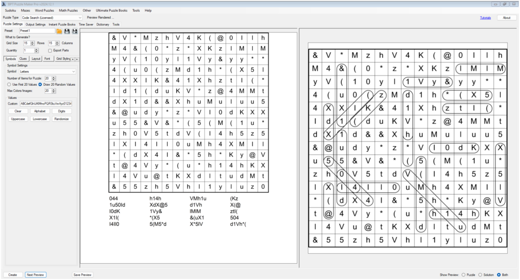 Puzzle Maker Pro - Letter Code Search | BookPublisherTools