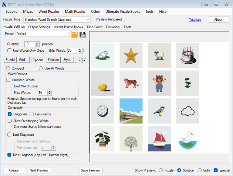 Puzzle Maker Pro - Image Word Search | BookPublisherTools