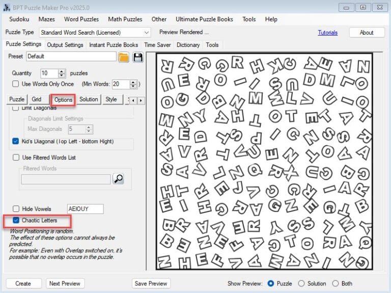 Creating Colorable Word Search for Kids