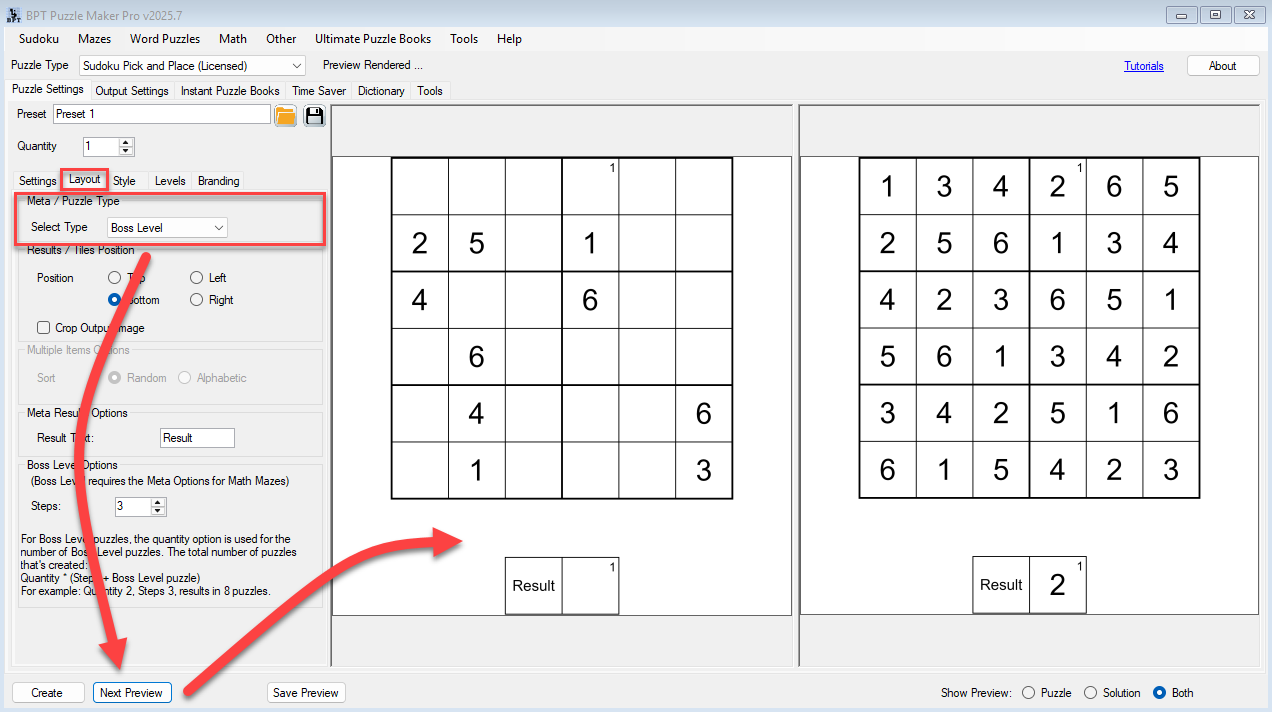 Create a Boss Level Puzzle Set with Meta Puzzles