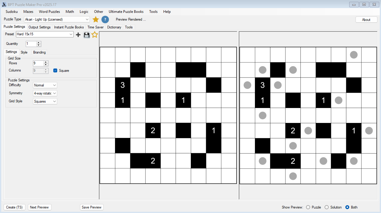 Akari Light Up Free Puzzles | BookPublisherTools